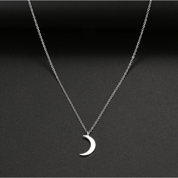 Colar - Lua Minguante - Silver | Shopee Brasil