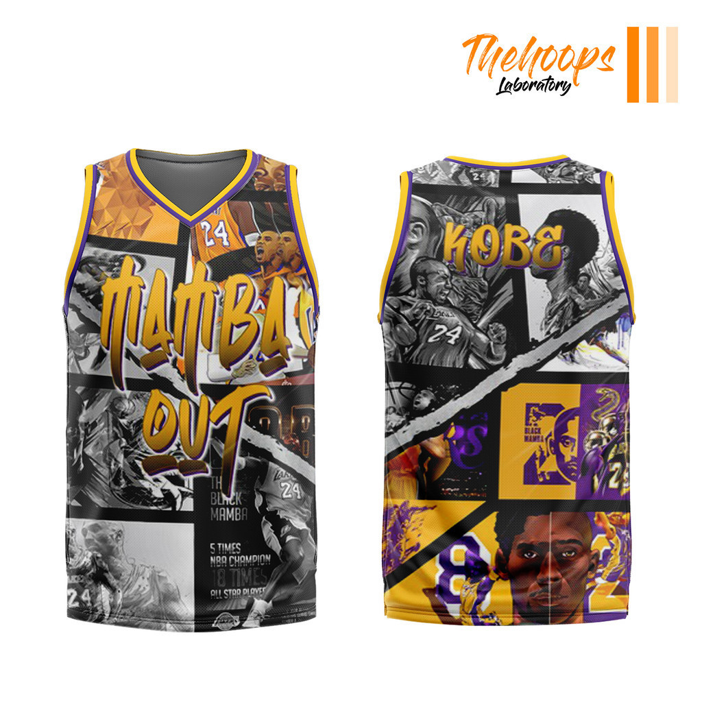THL X NBA Lakers Kobe Bryant Mamba Out Camisa De Basquete De Sublimação ...