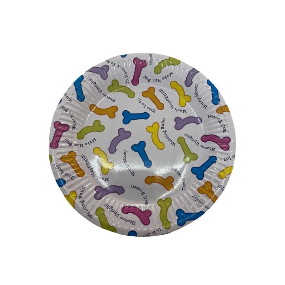 PRATO DE PAPEL COM ESTAMPA DE P3N1S PAU PINTO DESPEDIDA DE SOLTEIRO ...