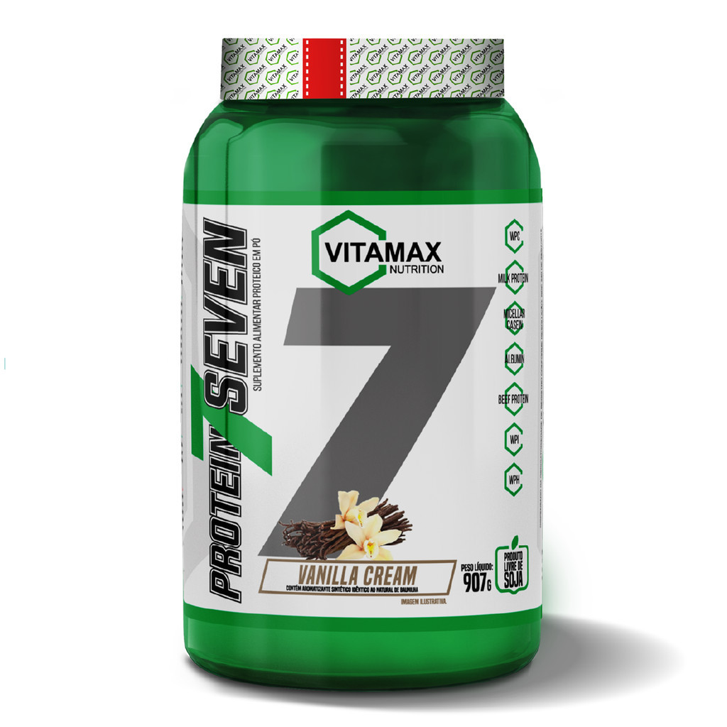 Suplemento em Pó Whey Protein Seven 907g Vitamax | Shopee Brasil