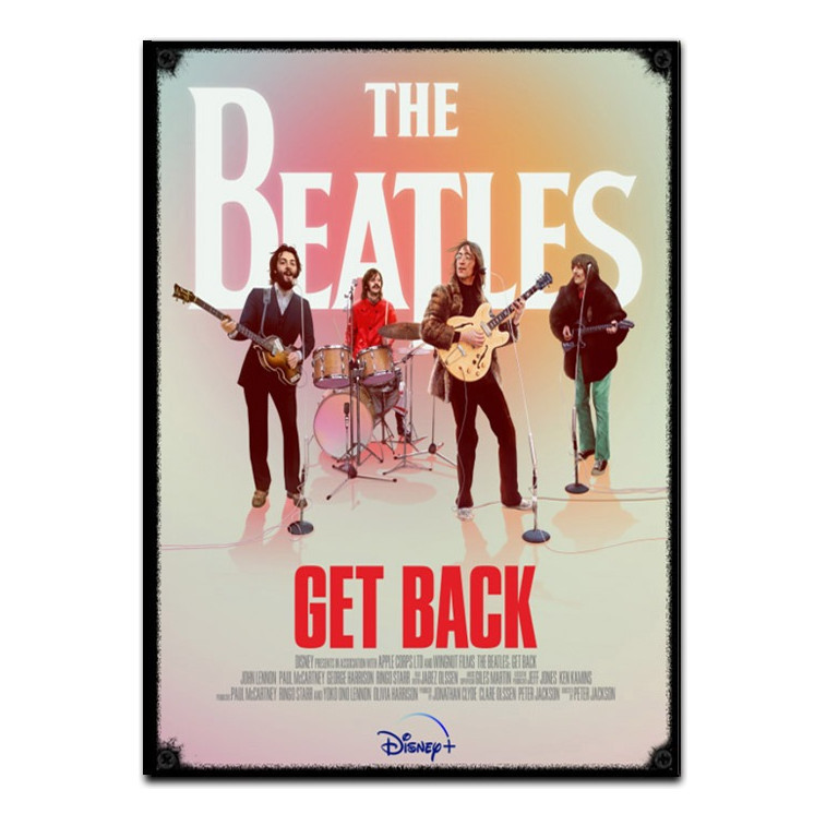 Placa Quadro Vintage The Beatles Get Back Poster Serie 20X28 CM Vintage ...
