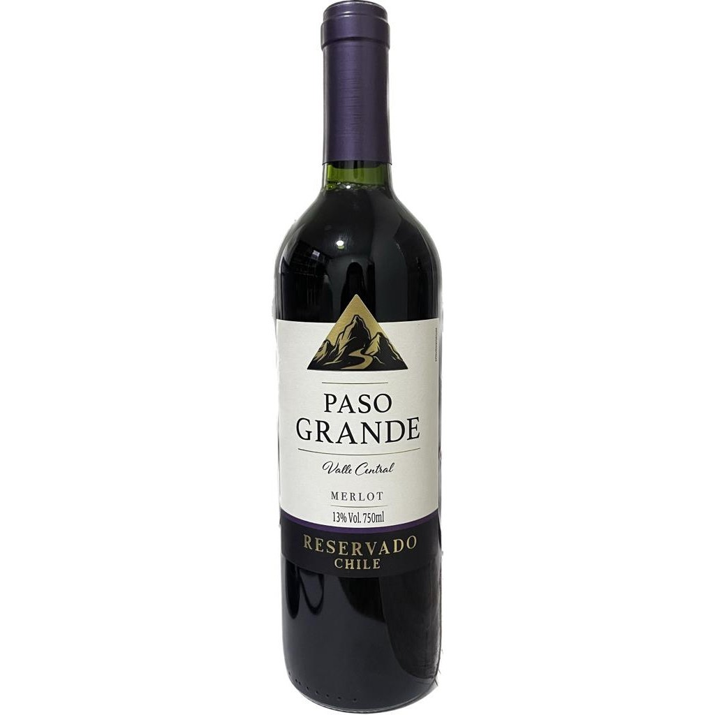 Vinho Chileno Paso Grande Reservado Merlot 750ml - 2022 | Shopee Brasil