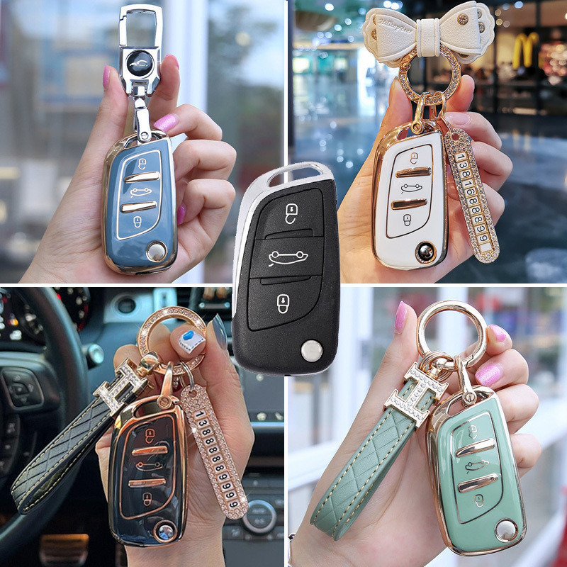 Capa de Chave para Citroen C1 C2 C3 C4 C5 Elysee DS3 DS4 DS5 VVDI KD DS ...