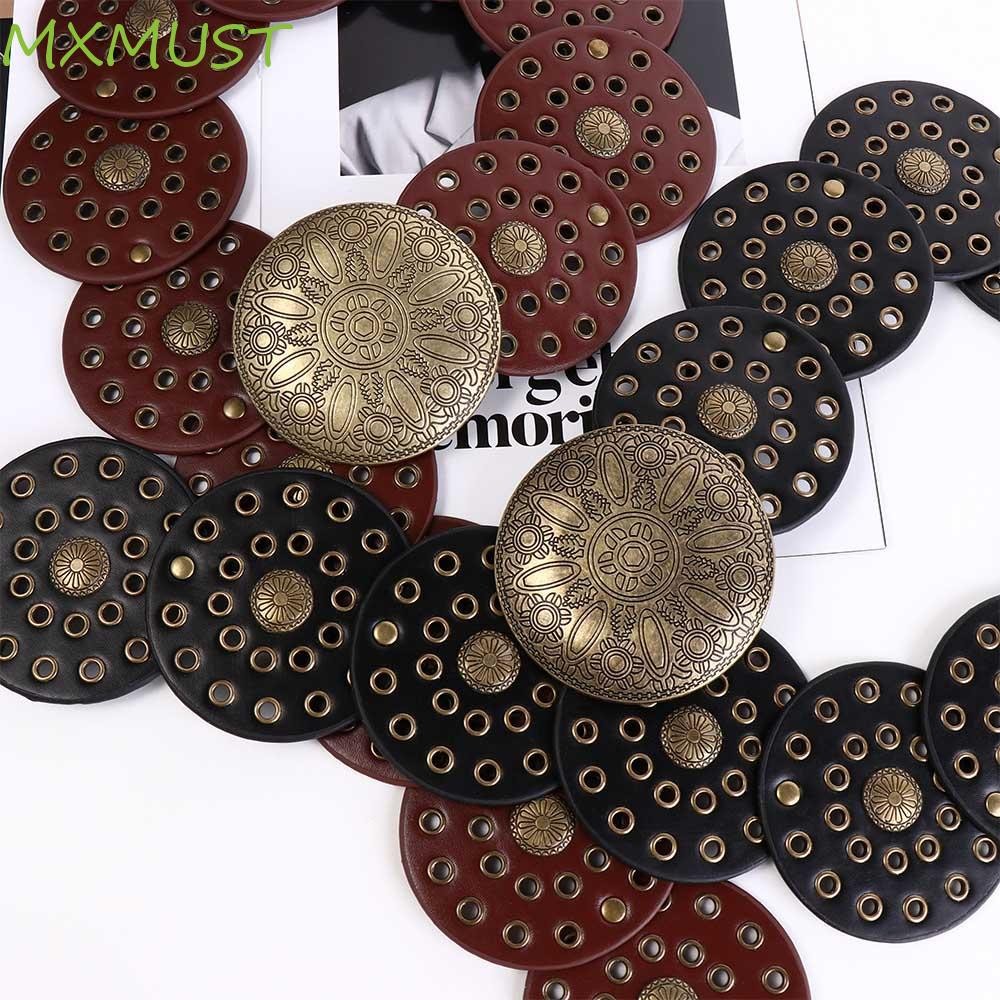 MXMUST Cintos De Fivela Redonda , Ocos Y2K Estilo Barroco , De Metal ...