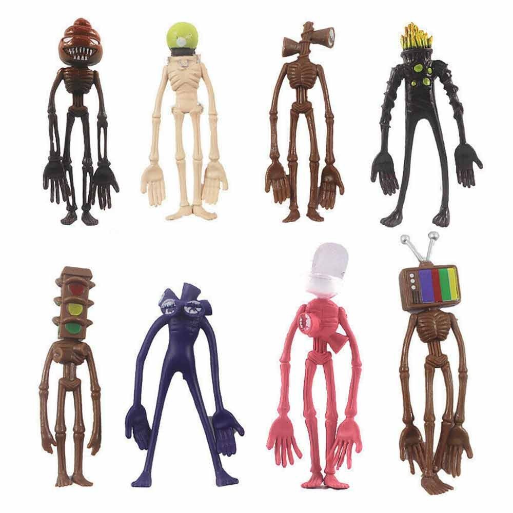 8PCS Siren Head Toy Figure Sirenhead Figures Horror Model Doll Kid Boy ...