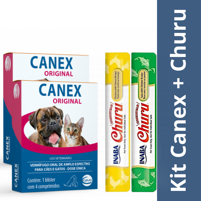 Kit 2 Canex Original + 1 Tubo Churu Galinha e 1 Queijo e Atum e Galinha ...