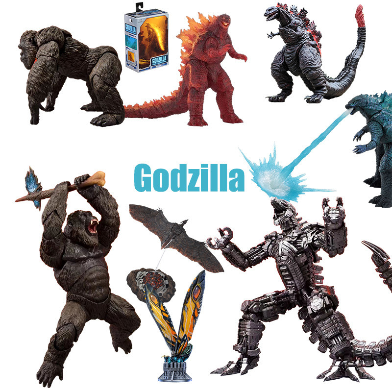 NECA 2024 Godzilla Ação Rosa Figura King Kong Mothra Rodan Mecha SHM ...
