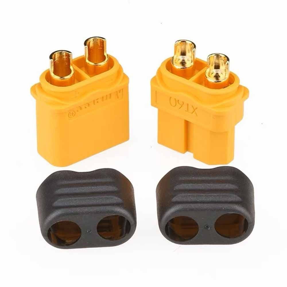 Amass XT60H Bullet Connector Female Male XT60 Plug With Sheath Housing | Shopee Brasil