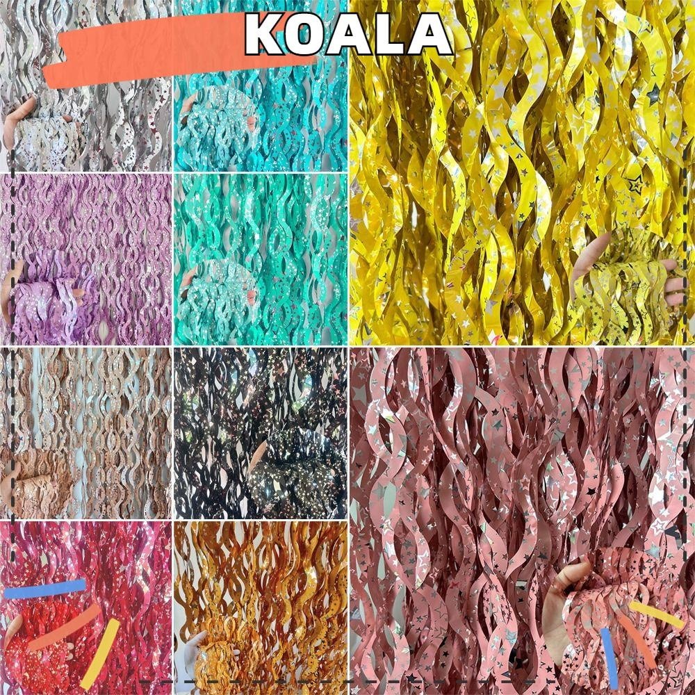 KOALL Lata , Cortina De Franja De Folha De 1x2m , Brilho Ondulado ...