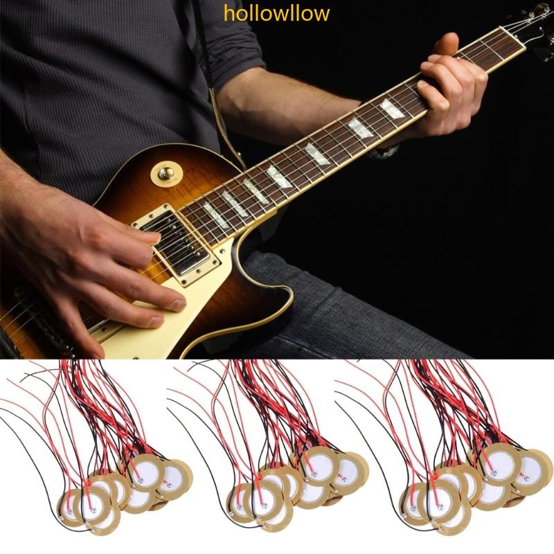 HHOT 15Pcs Elemento Disco Piezo Pré-Fiado Captação Piezoelétrica Fio ...