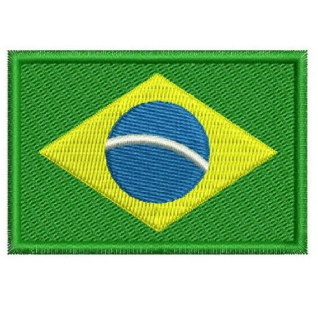 Patch Bordado Mini Bandeira do Brasil tamanho 3x4,5cm | Shopee Brasil