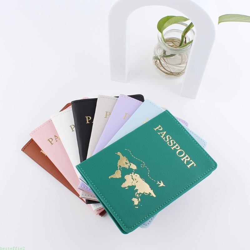 BES Homem Capa Do Passaporte Pu Mapa De Couro De Viagem ID Porta-Bolsa ...