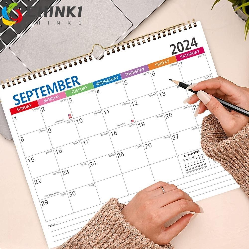 CHINK Calendário De Parede , Nota De Planejamento Do Ano Desktop 2024 ...