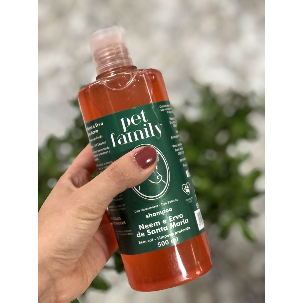 Shampoo Óleo de Neen e Ervas de Santa Maria Pet Family 500ml | Shopee ...