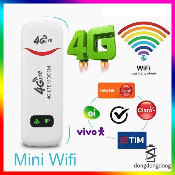 Roteador Portátil 4G/3G LTE Wifi Sem Fio USB Para Carro 150mbps - Faz a Boa!