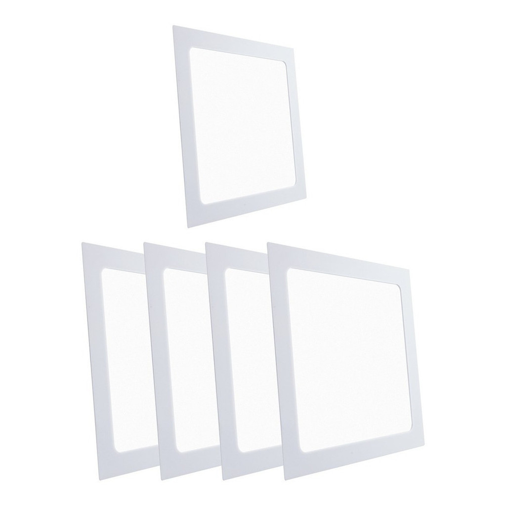 Kit 5 Painel Plafon Led Embutir Quadrado Ultra Slim Downlight Branco Frio | Shopee Brasil