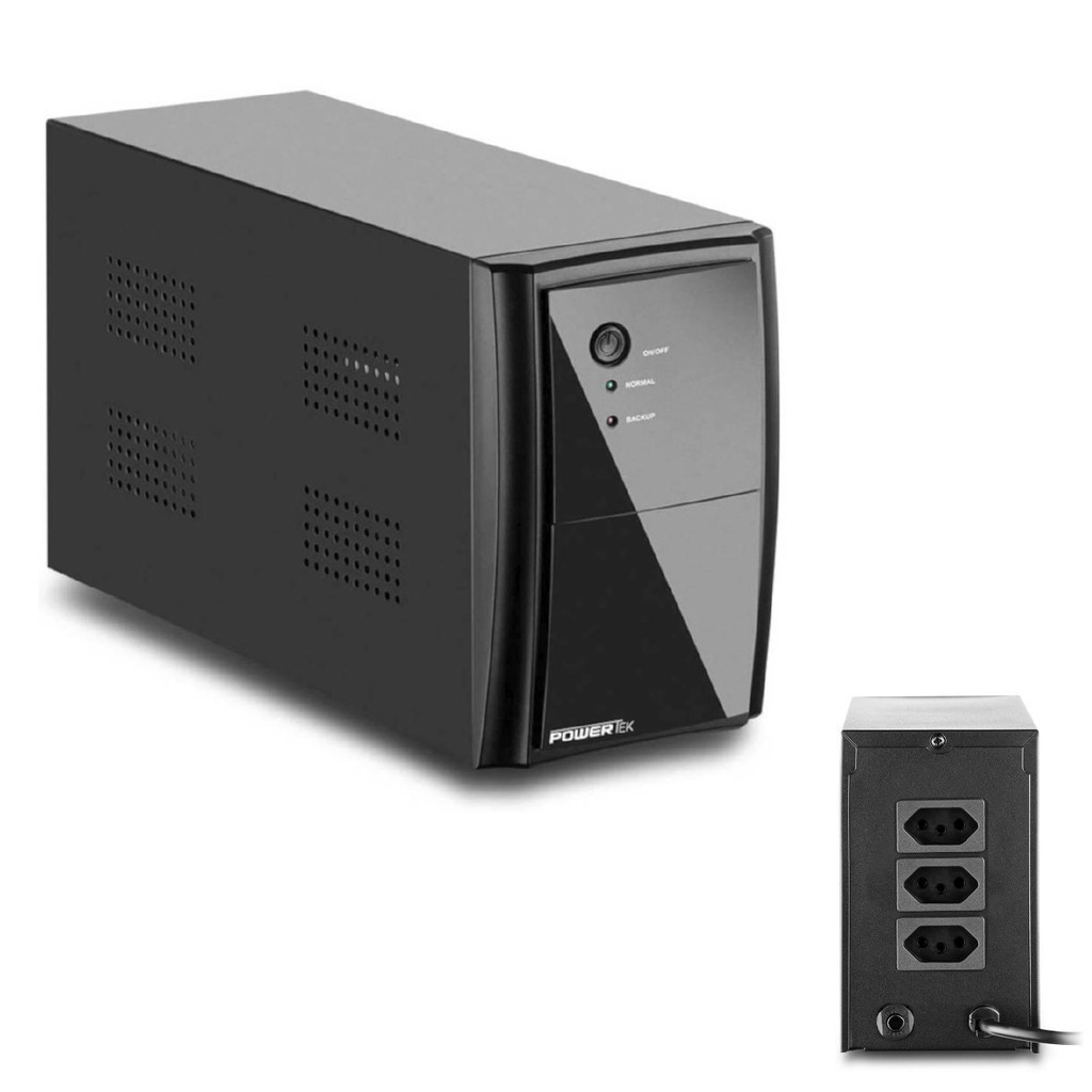 NoBreak Powertek Multilaser 600 600va Entrada E Saída De 220v Preto | Shopee Brasil
