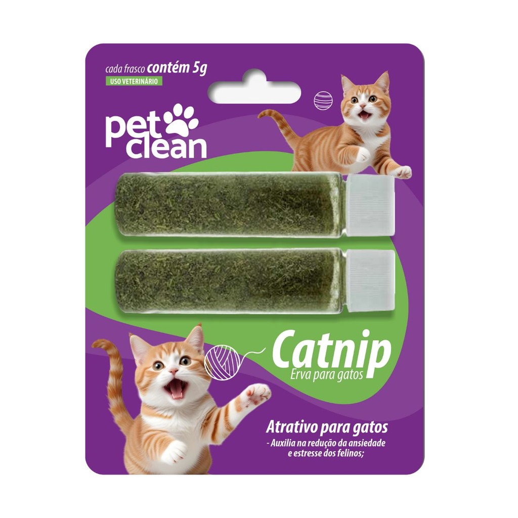 Catnip Erva de Gato Pet Clean 2 frascos com 5g | Shopee Brasil