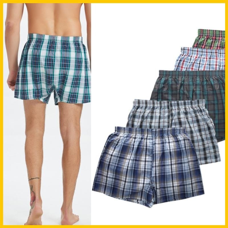 Os Melhores Shorts Boxers Xadrez Masculinos Soltos E Confortáveis Com ...