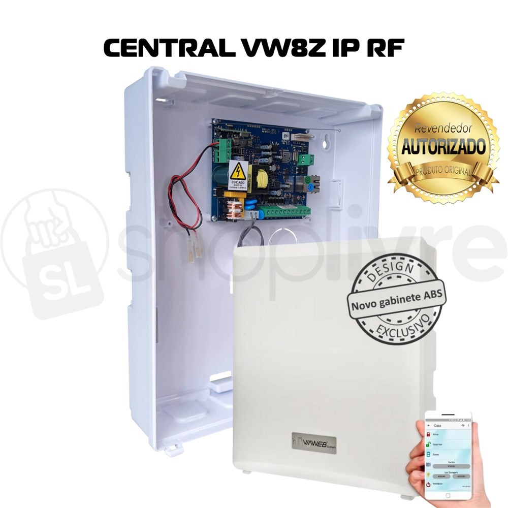 CENTRAL DE ALARME VIAWEB VW8Z IP RF (COM RECEPTOR PARA SENSORES SEM FIO) | Shopee Brasil