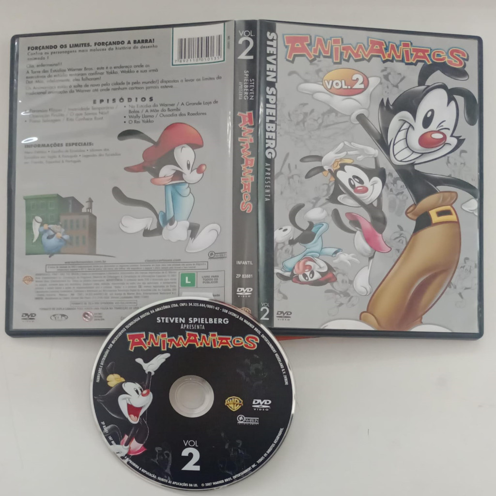 DVD: ANIMANIACS VOL. 2 editora STEVEN SPIELBERG | Shopee Brasil