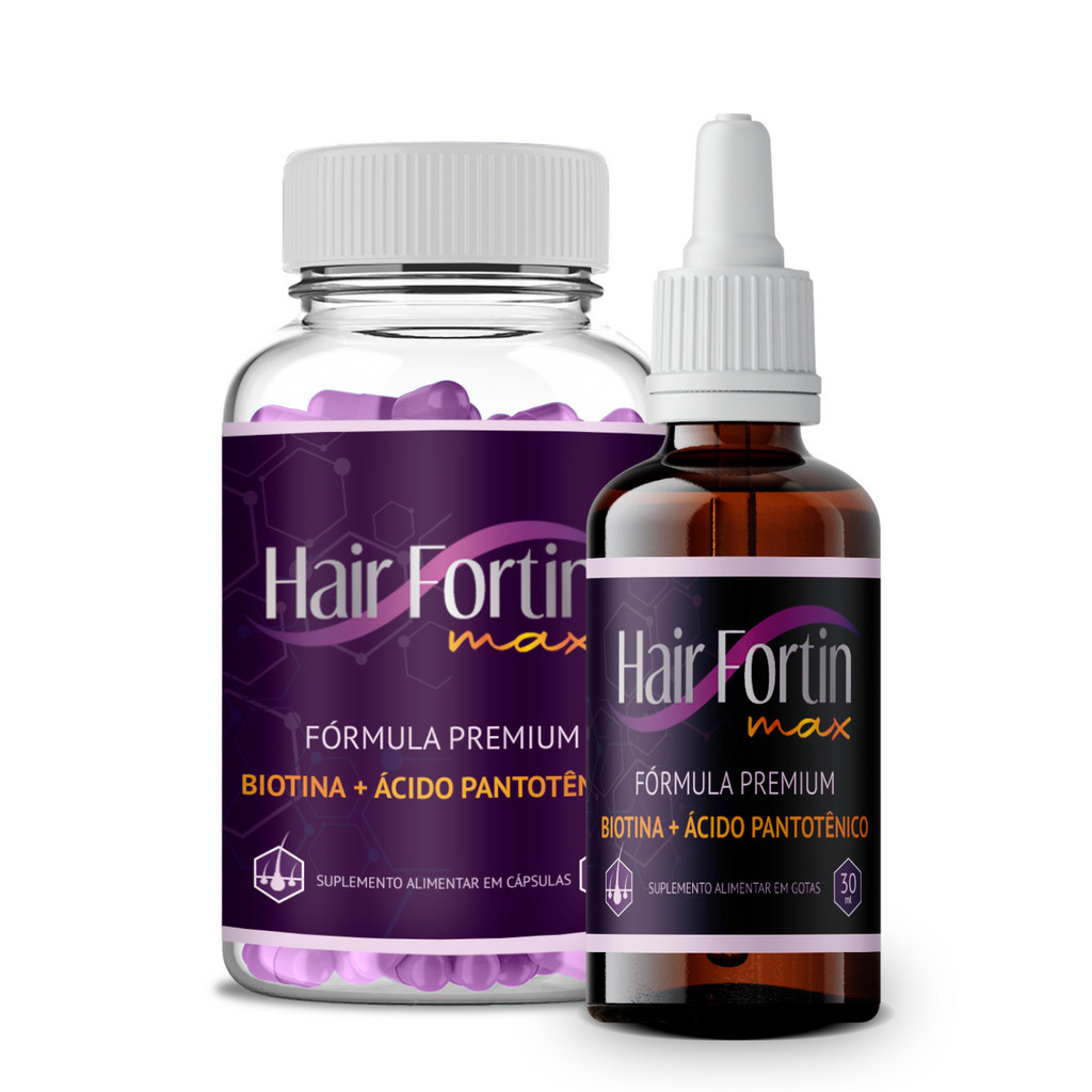 KIT Hair Fortin MAX ORIGINAL Tratamento Capilar | Shopee Brasil