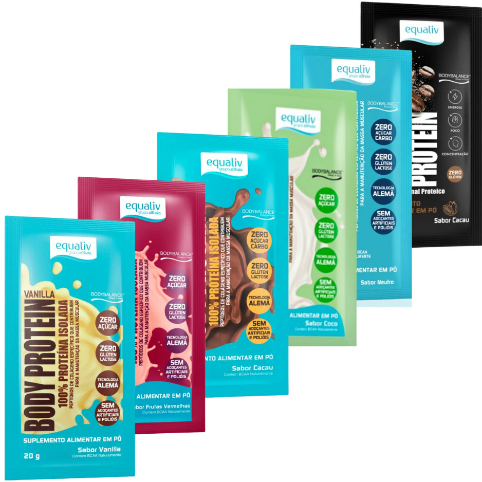 Body Protein Sache kit com 6 Uni Equaliv | Shopee Brasil