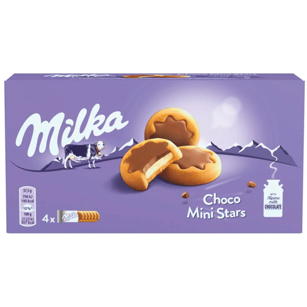 Biscoito Milka Choco Mini Stars Importado 150g | Shopee Brasil