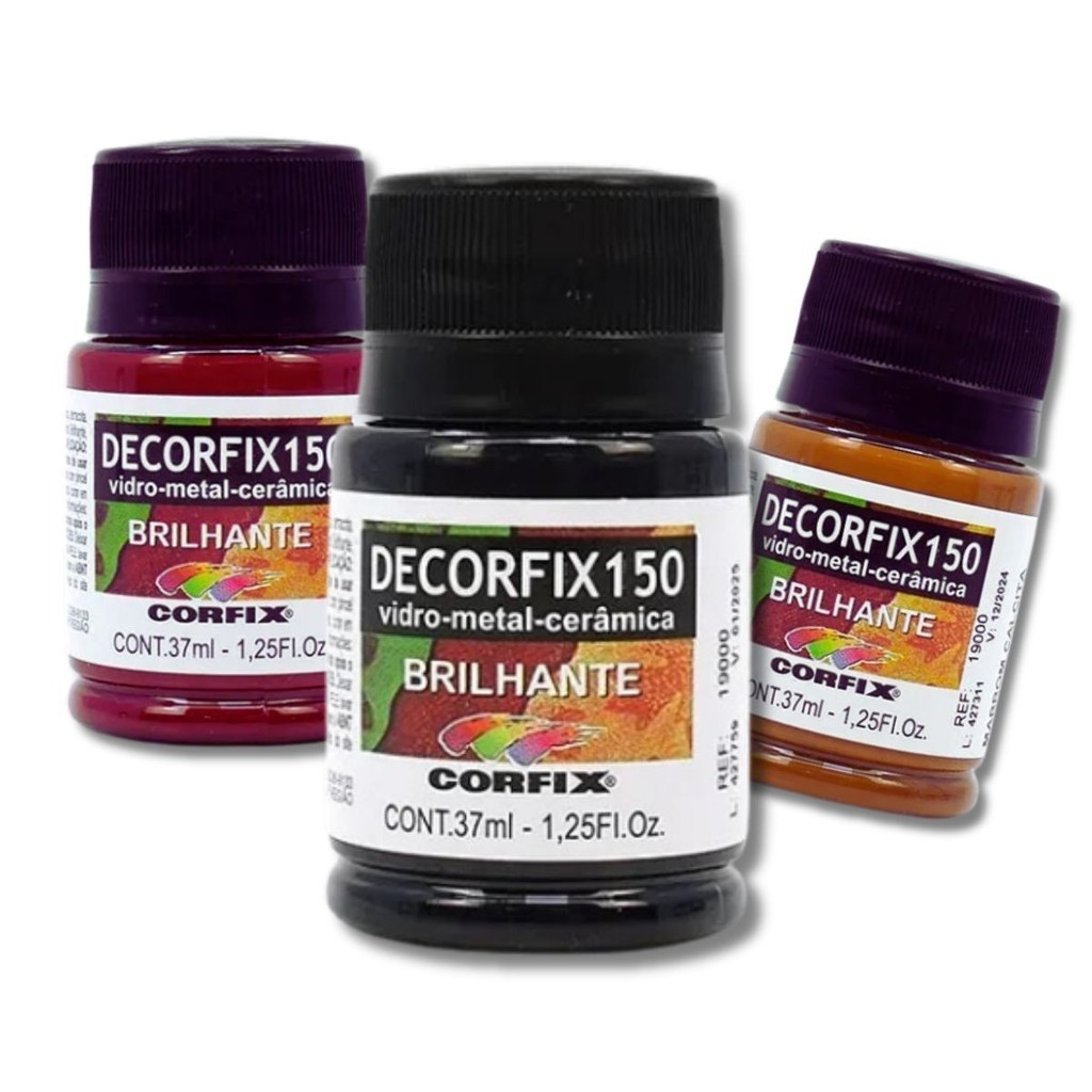 Decorfix 150 Brilhante 37ml Metal, Vidro e Cerâmica - Corfix | Shopee ...