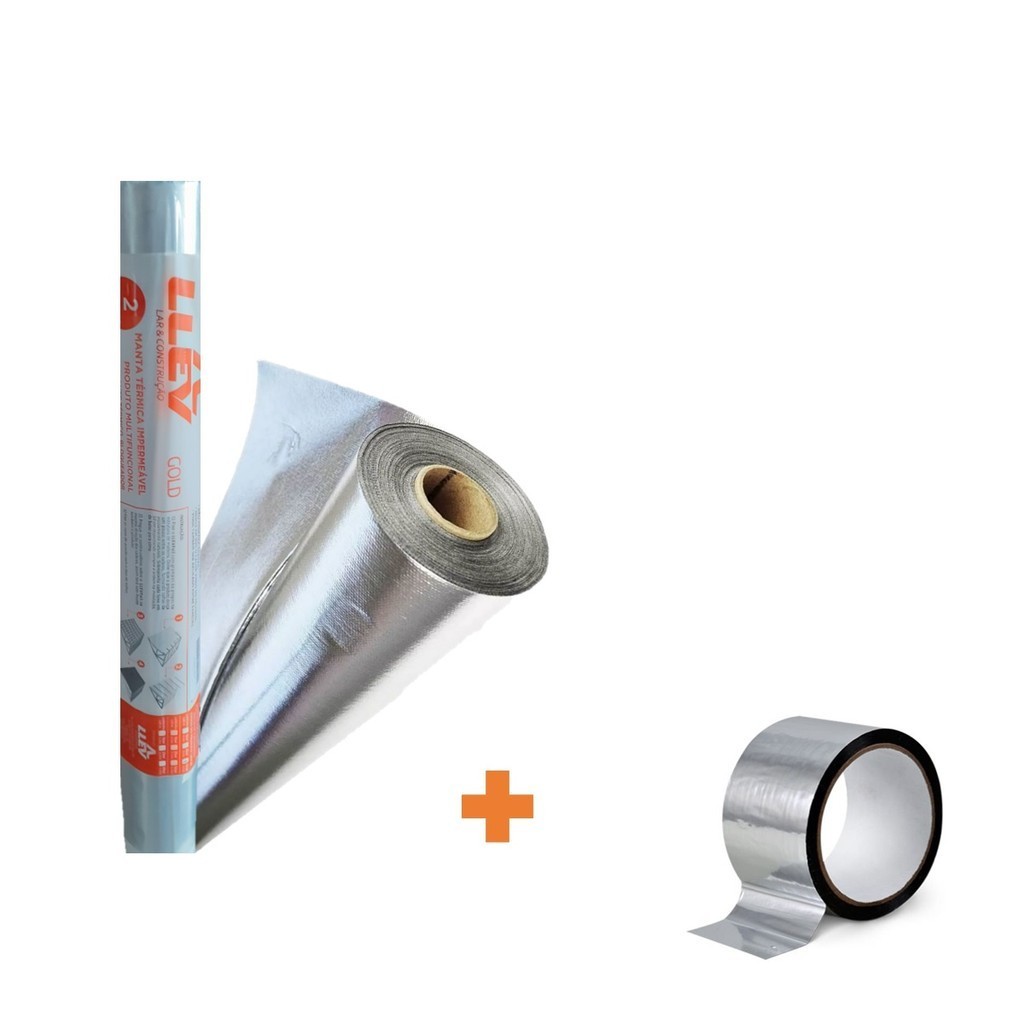 Manta Térmica Para Telhado Dupla Face 50m² + 1 Fita Para Emenda Casa ...