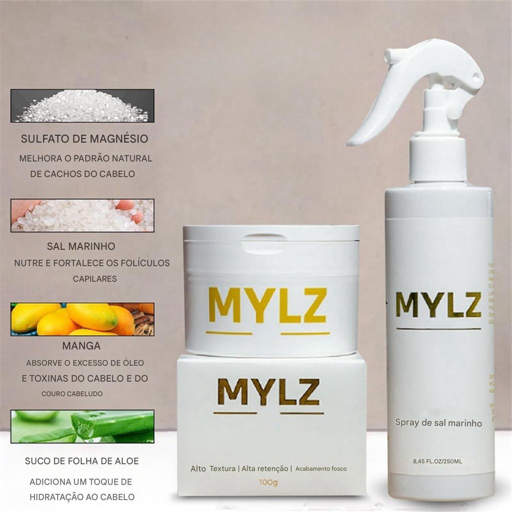 Spray De Sal Para Cabelo , Texturizante Névoa De Ativador De Cachos ...