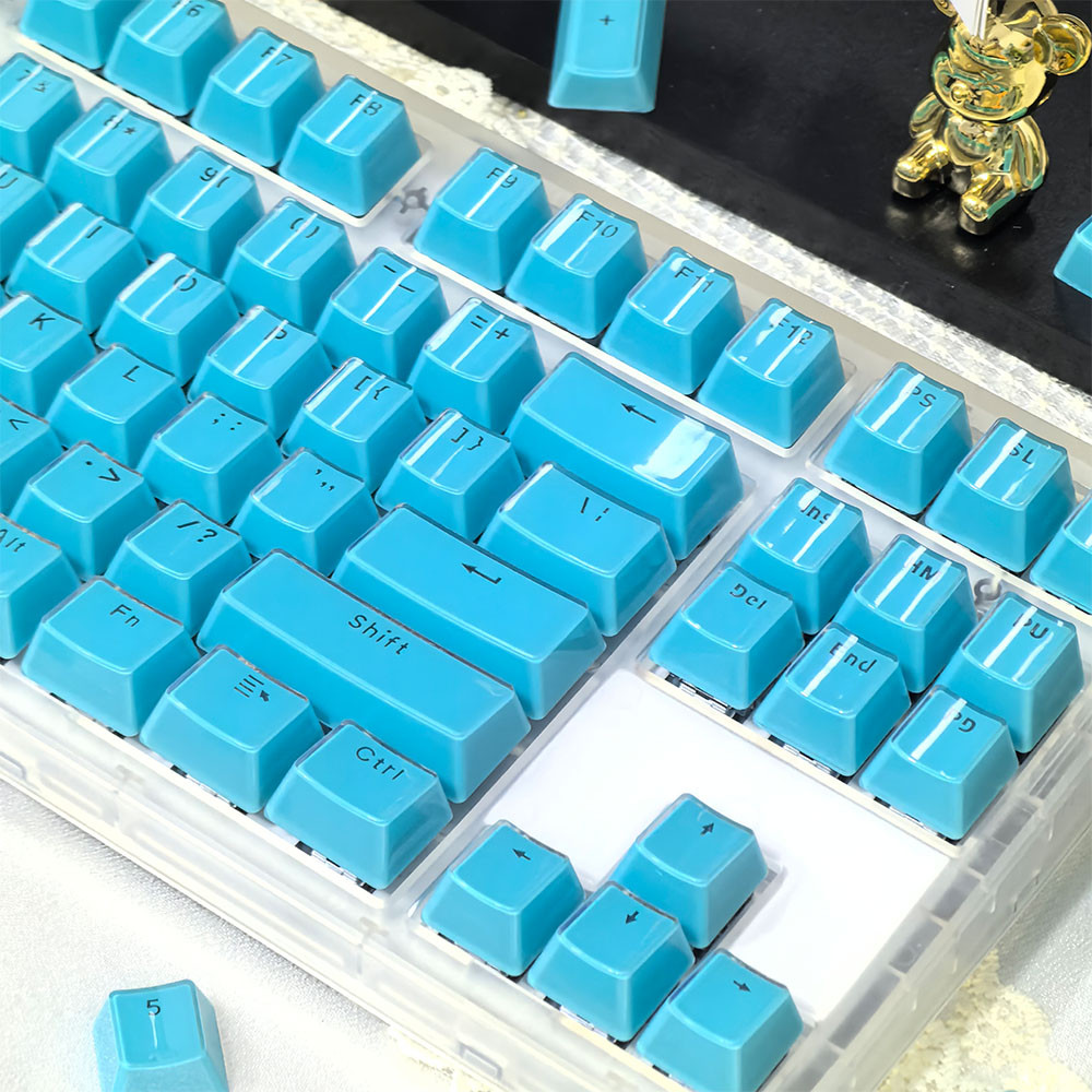 Blue Jello Keycap Perfil OEM 104 Teclas PC Double Shot Light ...