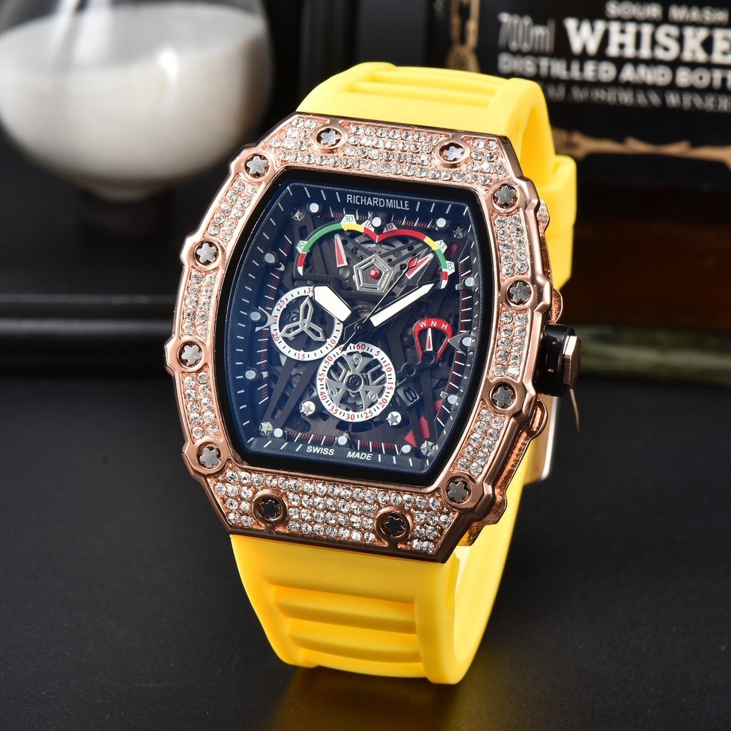 Richard Mille Novo Richard moda estudante quartzo relógio homem barril ...