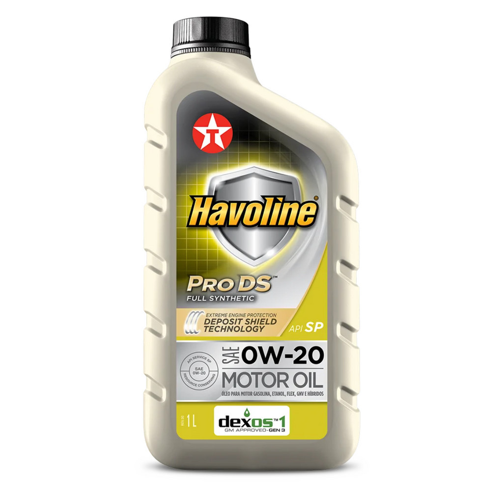 Óleo de Motor Texaco Havoline Pro DS 0W-20 Sintético API SP DEXOS 1 1L ...