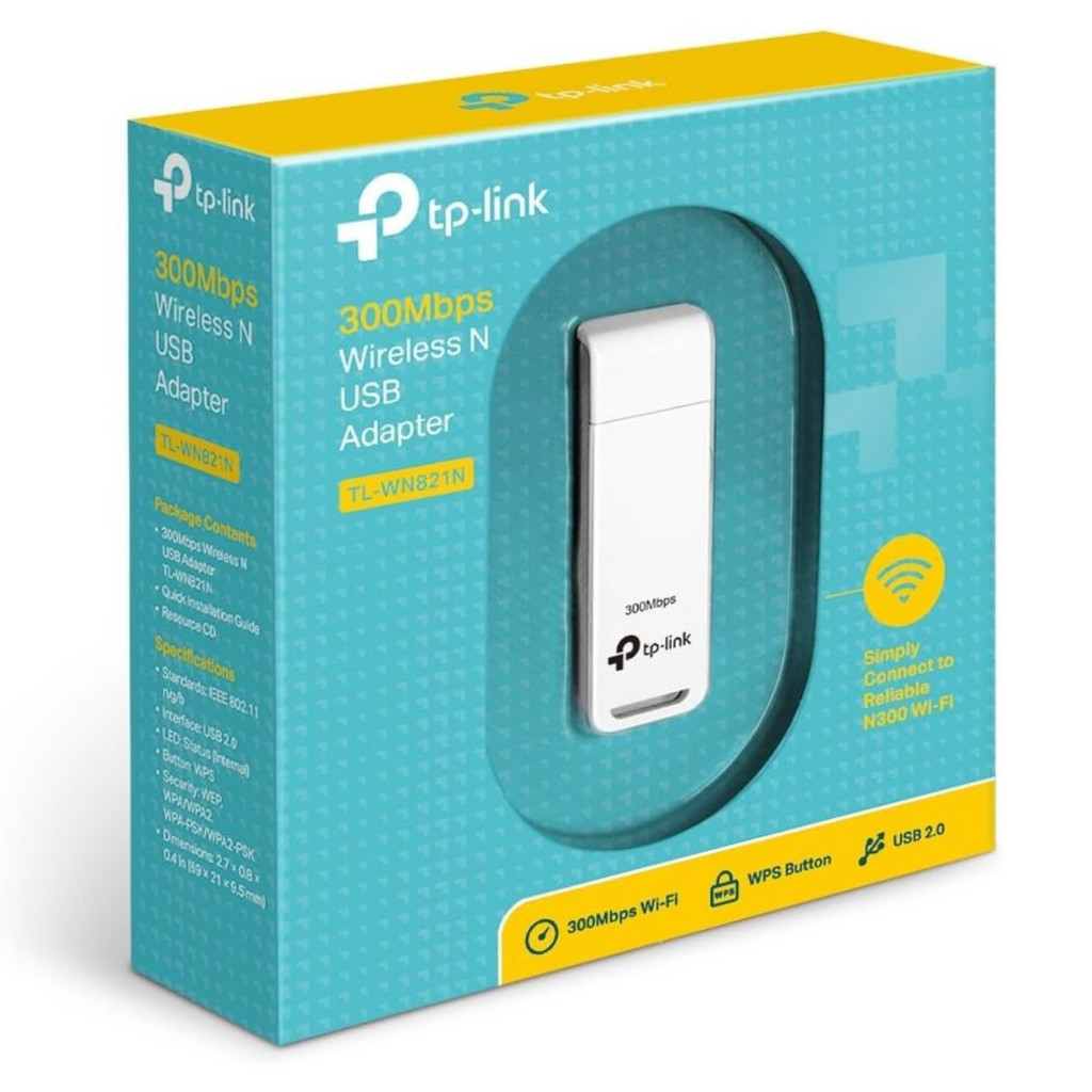 Adaptador Wireless Tp-Link TL-WN821N USB N 2.0 300Mbps WPA-PSK/WPA2-PSK ...
