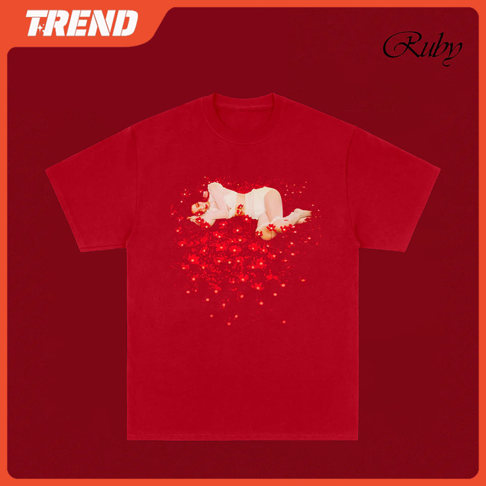 KPOP BLACKPINK JENNIE Ruby Flower Merch Camiseta De Algodão Unissex ...