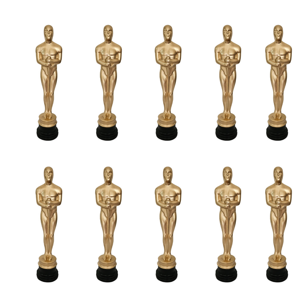 kit c/18 Troféu Estatua Oscar Festa Formatura Casamento Boda | Shopee ...
