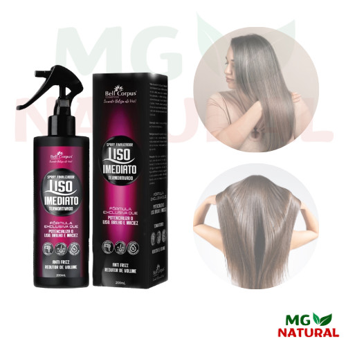 Protetor Térmico Spray Liso Imediato (Liso Obrigatório) 200ml Bell ...