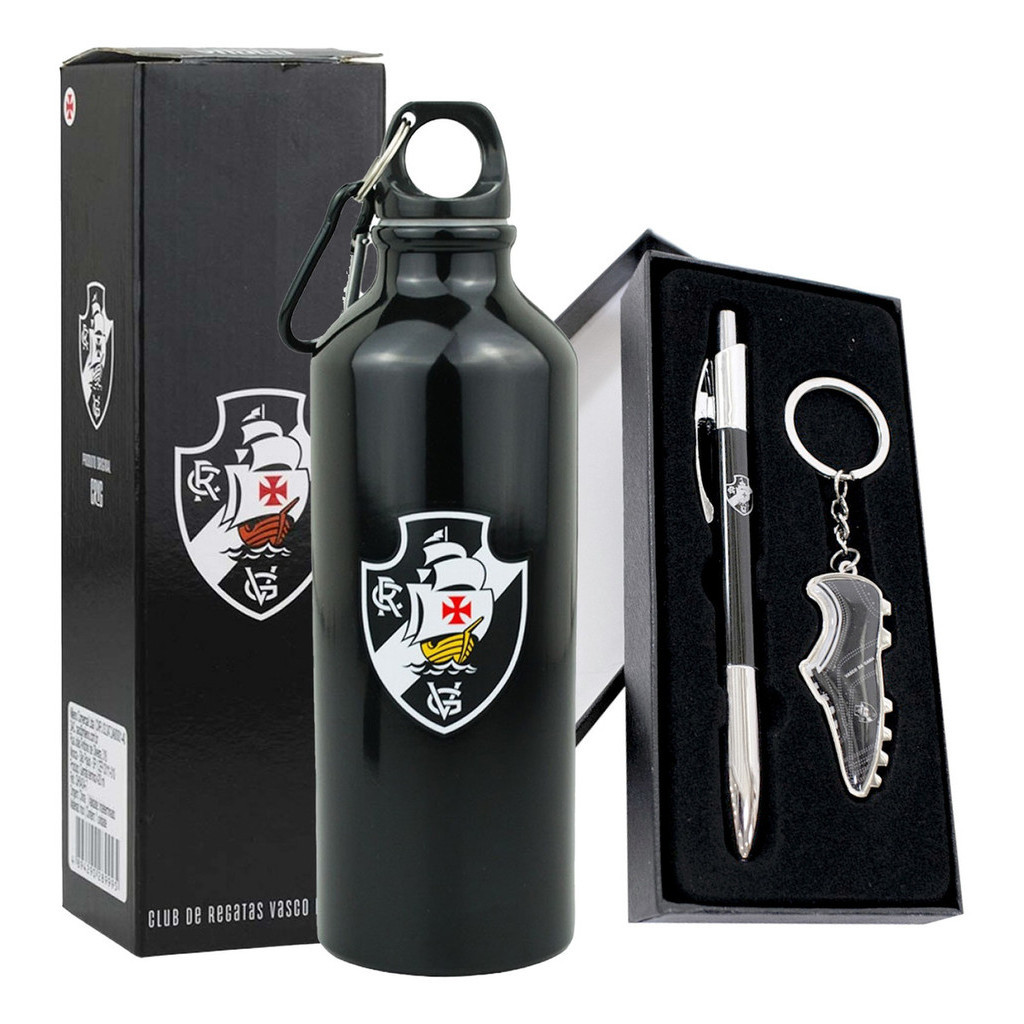 Presente Vasco Da Gama Kit Garrafa+caneta+chavei Oficial | Shopee Brasil