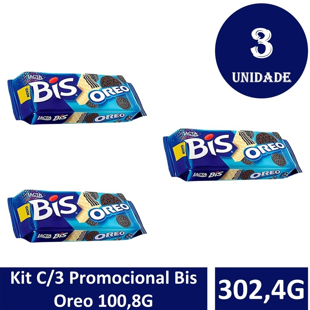 Kit C/3 Promocional Bis Oreo 100,8G | Shopee Brasil
