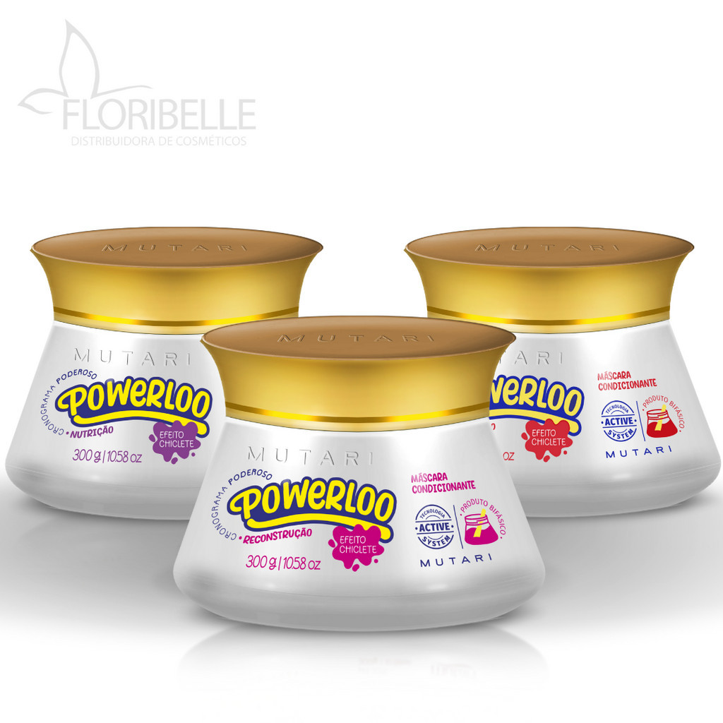 KIT CRONOGRAMA CAPILAR PODEROSO 3 PASSOS POWERLOO MUTARI | Shopee Brasil