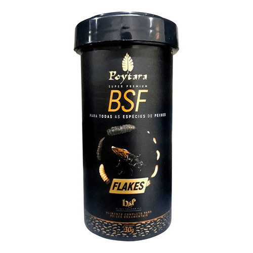 Poytara Ração Peixes Bsf Black Soldier Fly Flakes 30g | Shopee Brasil