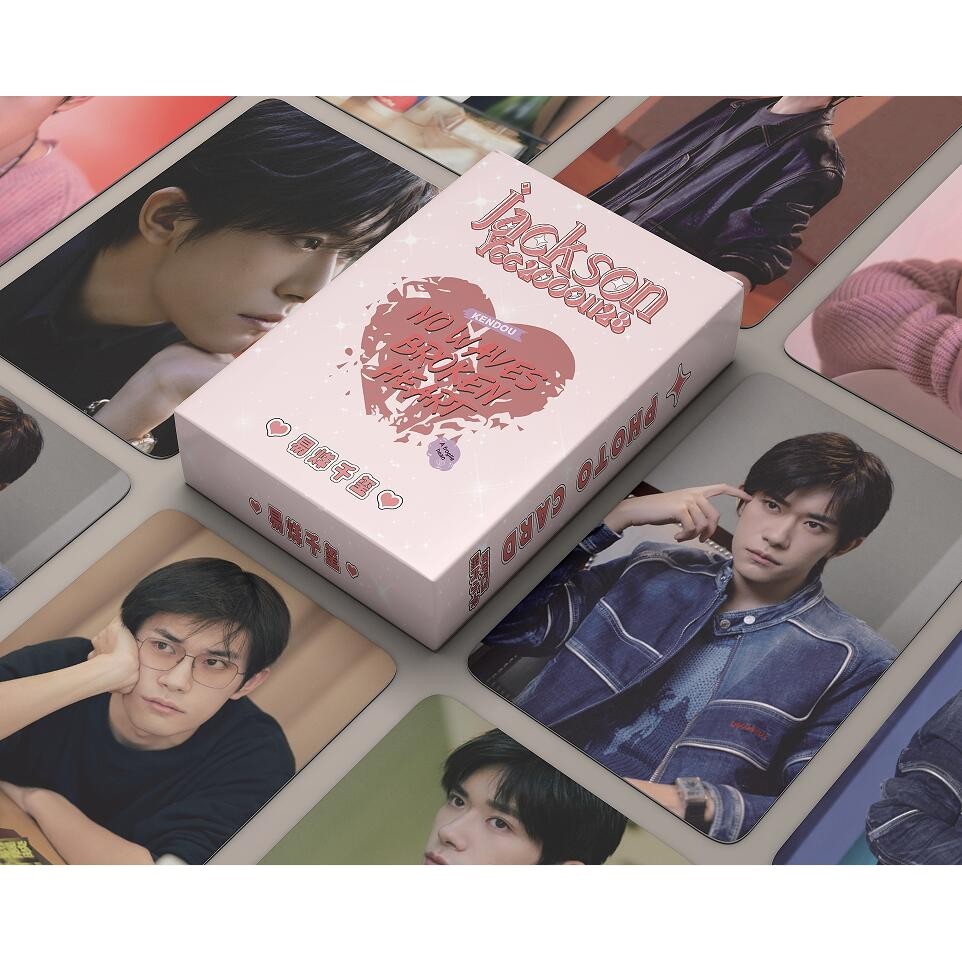 50-55pcs Ator TFBOYS Holograma Laser Cartões Lomo Roy Wang Yuan Karry Junkai Postais Song Yaxuan ...