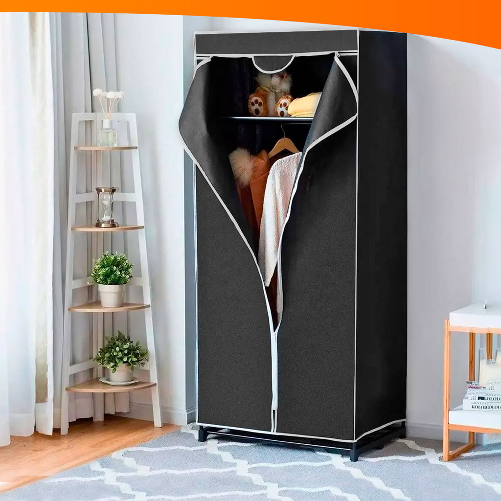 Guarda Roupa Portátil Dobrável Até 8KG TNT Ferro e Plástico | Shopee Brasil