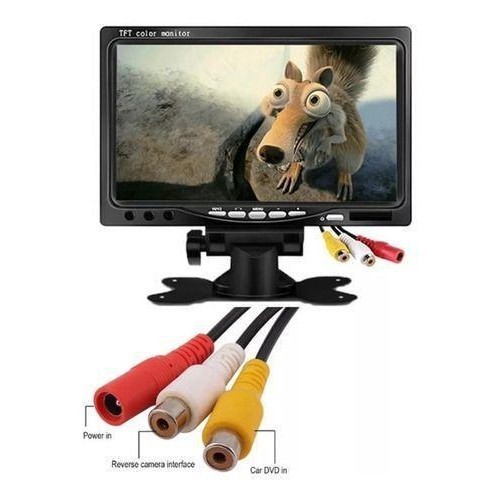 Tela Monitor 7 Polegadas Lcd Controle Remoto Com Fonte Ch Av | Shopee ...