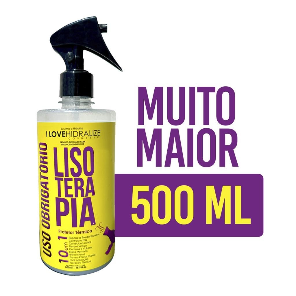 Spray Protetor Termico 10 em 1 Capilar Finalizador Lisoterapia Liso Extremo Hidralize 500mL ...