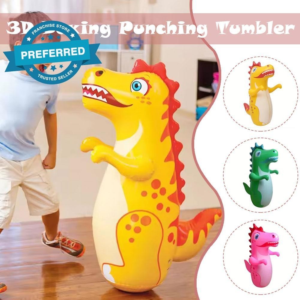 90cm Kids Inflatable Boxer 3D Boxeador Insuflável Tumbler Punching Saco ...