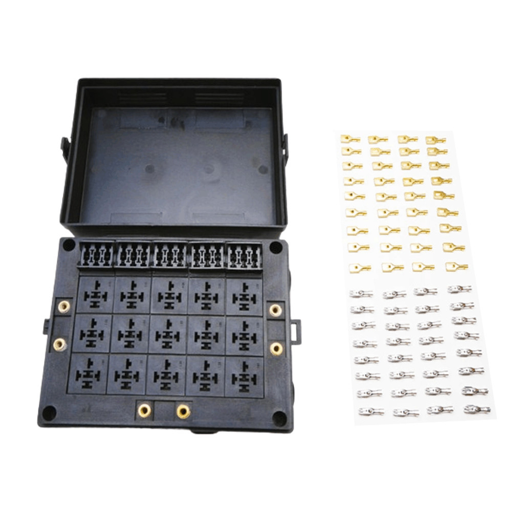 Caixa Base 15 Reles 15 Fusivel 15V 24V Universal RGV | Shopee Brasil