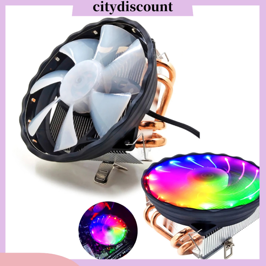 Motherboard Controlled Fan 4pin Pwm Rgb Cpu Cooler for Lga 2011/1200 ...