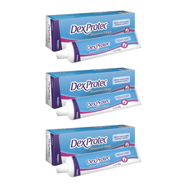 Kit 03 Dexprotec Dexpantenol Pomada Dermatológica 30g | Shopee Brasil